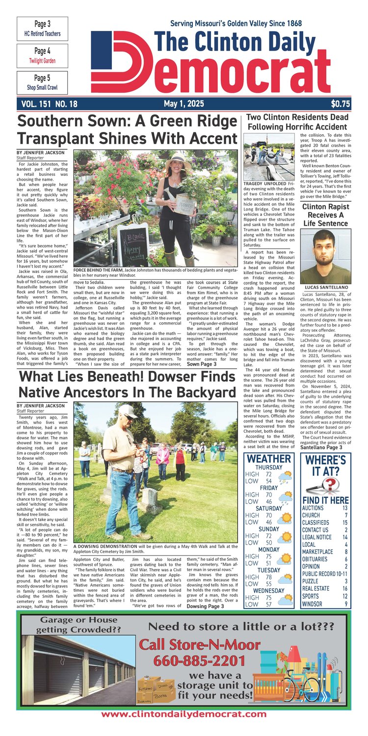 May 1, 2025 - Clinton Daily Democrat